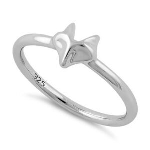 sterling silver 925 fox ring forest spirit animal ring cute fox head ring (6)