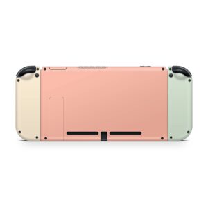 Tacky Design Pastel Classic Skin Compatible with Nintendo Switch Skin Wrap, Color Blocking, Compatible with Nintendo Switch Stickers Skin, Premium 3M Vinyl Full Cover Decal