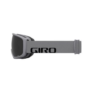 Giro Stomp Kids Ski Goggles - Snowboard Goggles for Youth, Boys & Girls - Grey Wordmark Strap with Ultra Black Lens