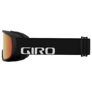 Giro Roam Ski Goggles - Snowboard Goggles for Men, Women & Youth - Black Wordmark Strap with Amber Scarlet/Yellow Lenses