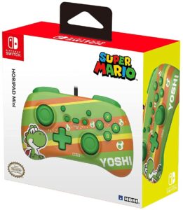 hori nintendo switch horipad mini (yoshi) wired controller pad - officially licensed by nintendo