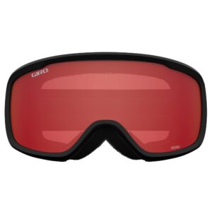 Giro Roam Ski Goggles - Snowboard Goggles for Men, Women & Youth - Black Wordmark Strap with Amber Scarlet/Yellow Lenses