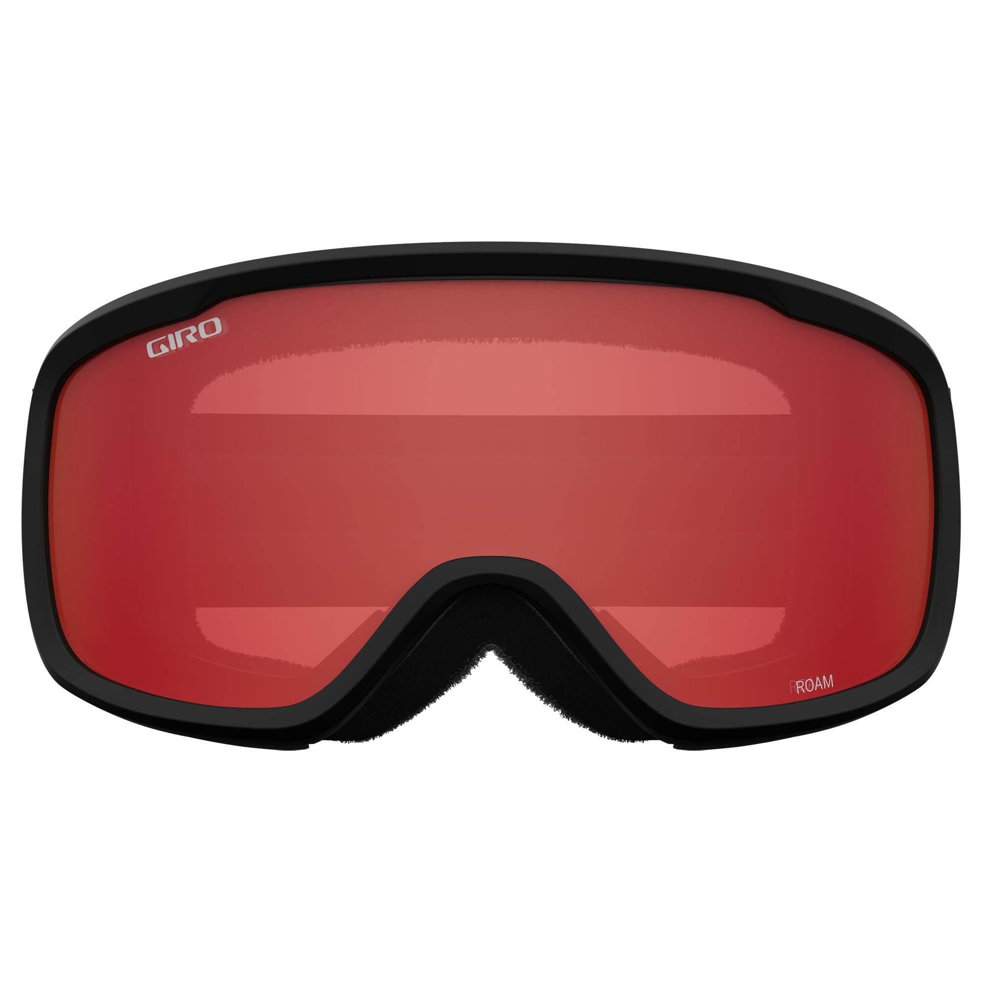 Giro Roam Ski Goggles - Snowboard Goggles for Men, Women & Youth - Black Wordmark Strap with Amber Scarlet/Yellow Lenses