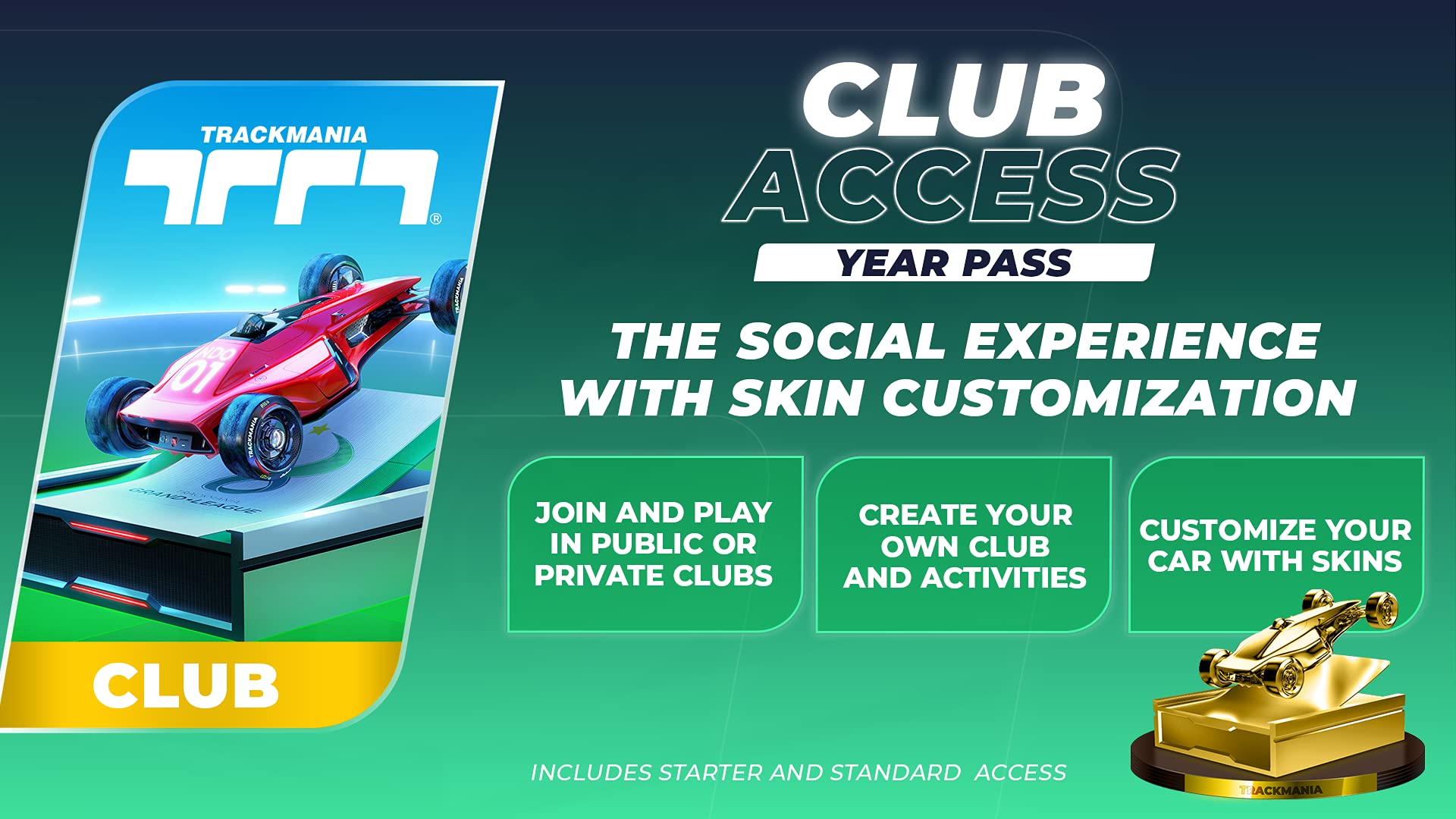 Trackmania Club Access (1 Year Subscription) | PC Code - Ubisoft Connect