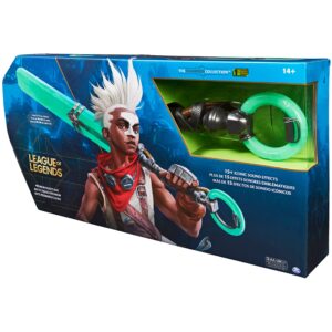 League of Legends, Life-Size Ekko’s Bat, Over 3 Feet with 15+ Iconic Lights and Sounds, Premium Cosplay, Display Stand, Champion Collection, for Ages 14 and Up