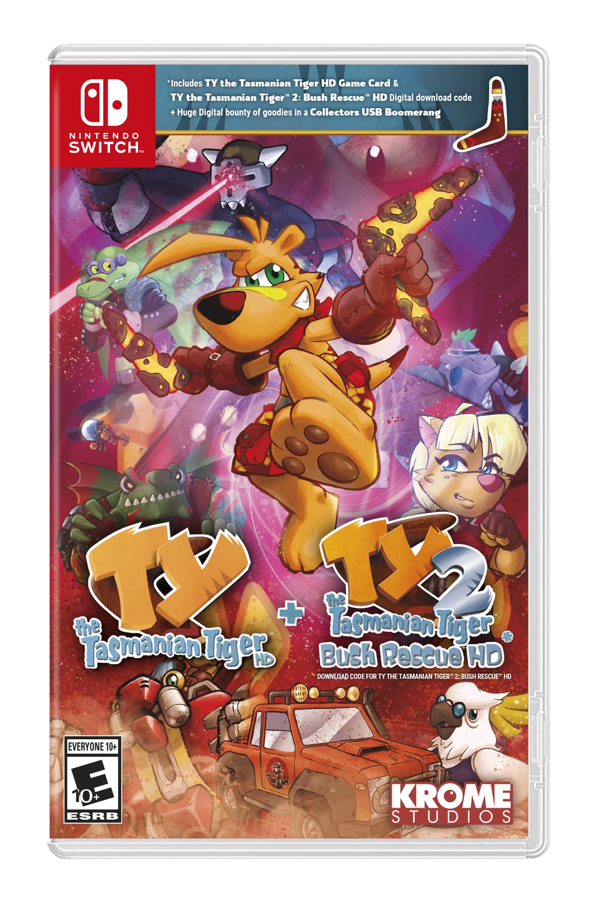 Ty The Tasmanian Tiger HD + Ty The Tasmanian Tiger 2: Bush Rescue HD Bundle - Nintendo Switch