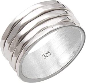 925 sterling silver ring, meditation ring ,spinner ring, plain silver ring (6.5)