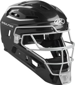 rawlings | renegade 2.0 catcher's helmet | baseball | senior (7 1/8" - 7 1/2") | black/silver