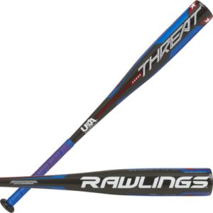 rawlings | threat baseball bat | usa | -12 drop | 2 5/8" barrel | 1 pc. composite | 28 inch