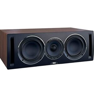 ELAC Uni-Fi Reference 3-Way 5-1/4" Center Speaker, Oak or Walnut Center Speaker for Home Theater, Black Baffle with Walnut Sides