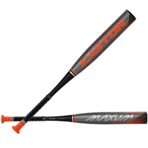 easton maxum ultra usssa baseball bat drop -10 2 3/4 barrel, black orange, 30-31