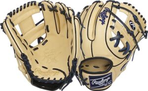 rawlings | heart of the hide baseball glove | contour - youth fit | advanced break-in | 11.5" | pro i web | right hand throw | camel/navy