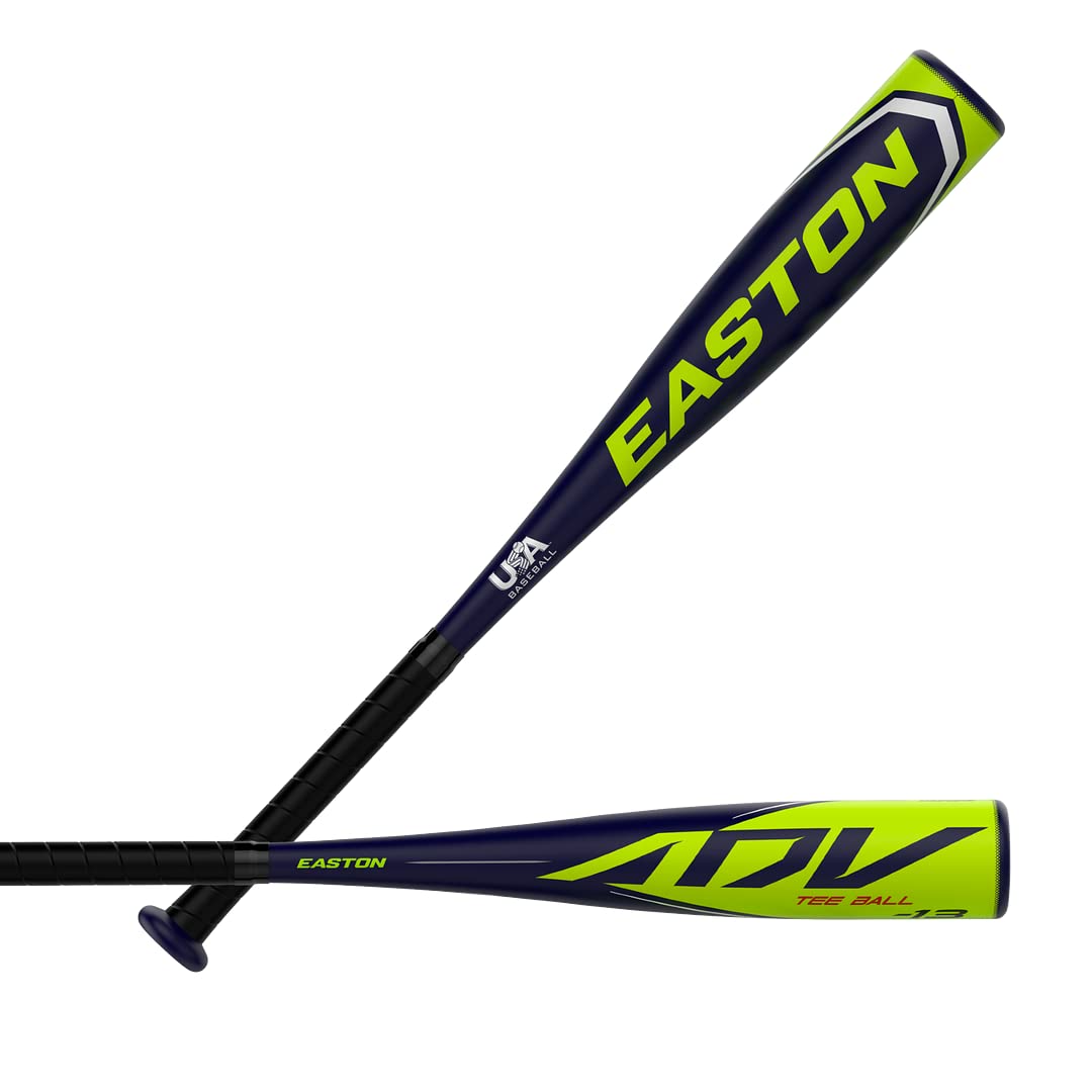 Easton ADV Youth T-Ball Baseball Bat 2 5/8 Barrel -13 USA, 26/13, Black/Yellow