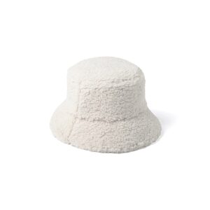 lack of color women's teddy bucket hat (ivory, small/medium)