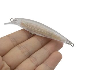 10pcs unpainted fishing lures blank hard minnowbait fishing lure blanks 7.7cm 3.6g crankbait artificial hard bait carp pike bass wobblers deep diving fishing jerkbait with free eye 5mm