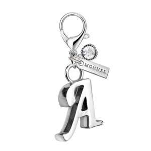 monnel mc202 alphabet thick letter a lobster clasp charm pendant with velvet bag (1 piece)