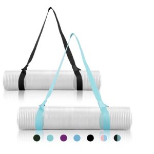 2 packs yoga mat strap for carrying, yoga mat carrier, adjustable yoga mat sling for yoga mat exercise mat, extra thick durable comfy silky multi-purpose strap, strap only