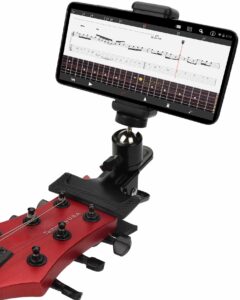 lms guitar head phone holder cell phone stand clamp phone mount with 1/4 ball head adapter universal guitar head clip for bass ukulele multifunctional clip phone holder