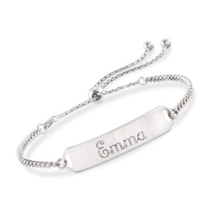 ross-simons name - italian sterling silver id bolo bracelet