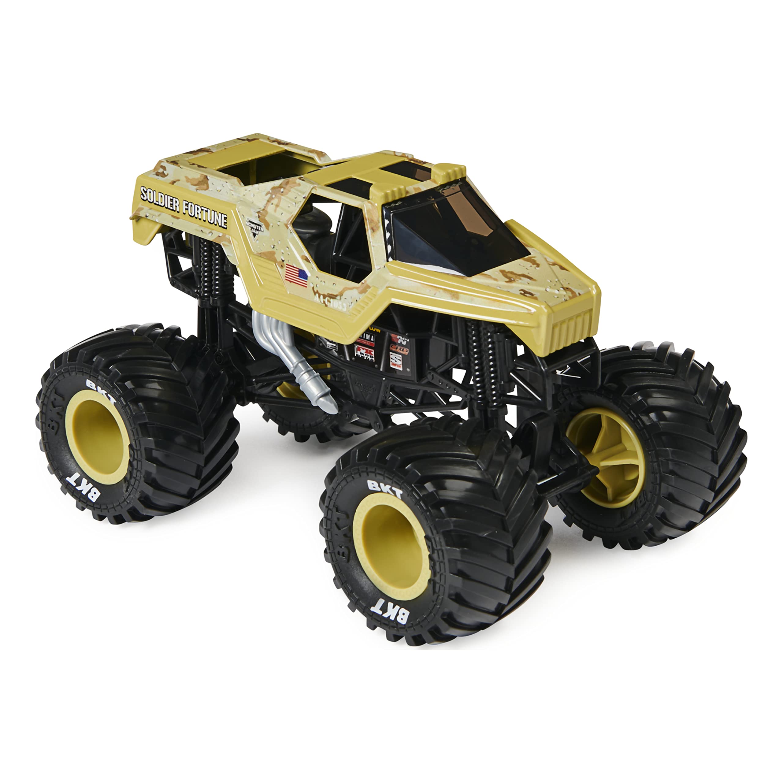 Monster Jam, Official Soldier Fortune Monster Truck, Collector Die-Cast Vehicle, 1:24 Scale, Kids Toys for Boys Ages 3 and up