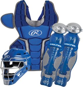 rawlings | renegade 2.0 catcher's set | baseball | nocsae certified | adult 15+ | royal/silver