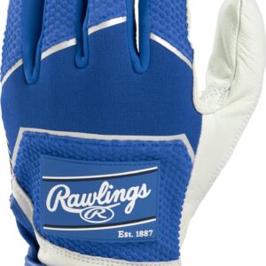 Rawlings | WORKHORSE Baseball Batting Gloves | Youth Large | Royal