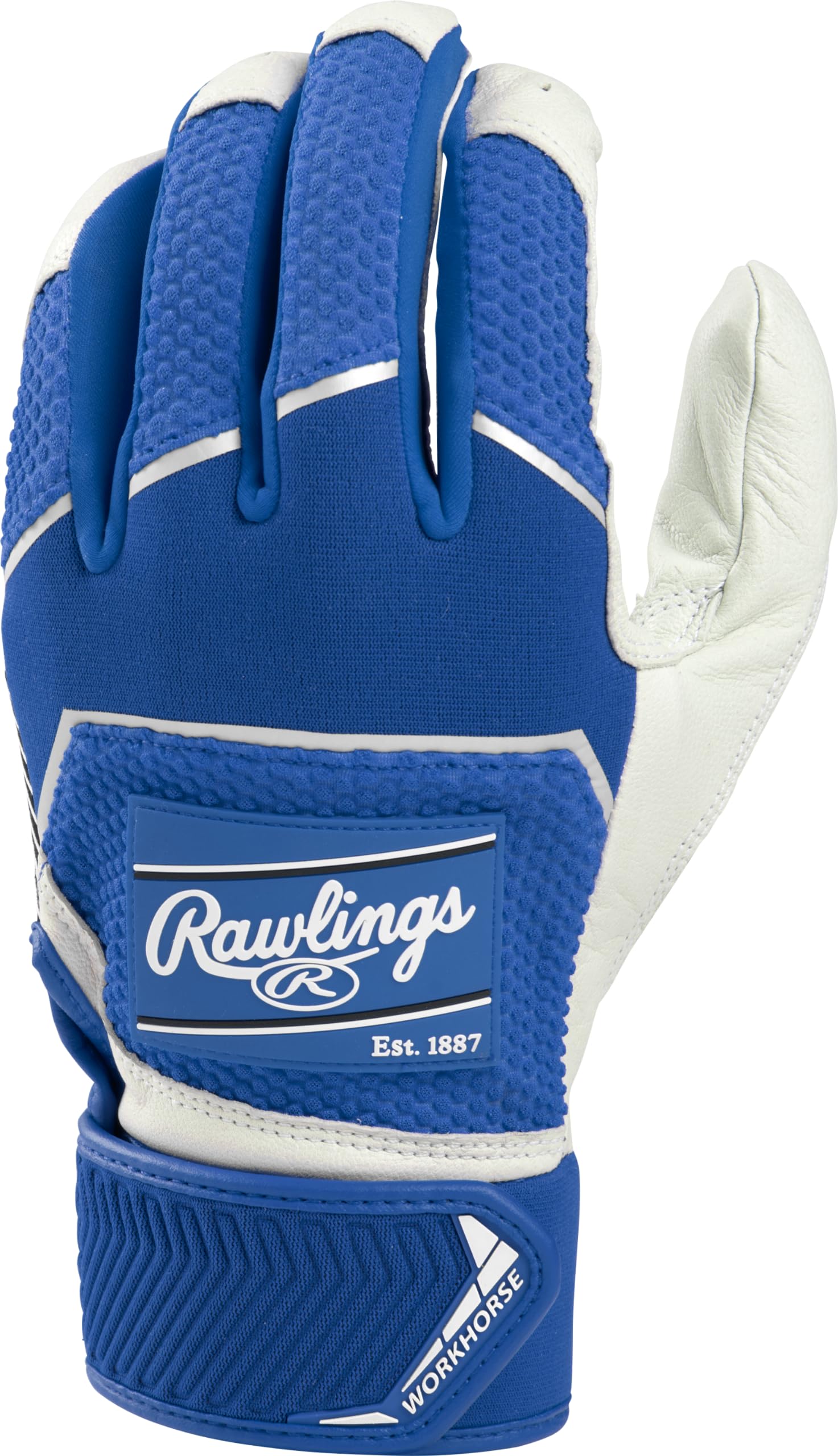 Rawlings | WORKHORSE Baseball Batting Gloves | Youth Large | Royal