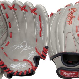 Rawlings | SURE CATCH T-Ball & Youth Baseball Glove | Right Hand Throw | 11" | Mike Trout Model