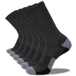 coovan mens crew socks 6 pairs athletic running cushion thick warm work socks for men