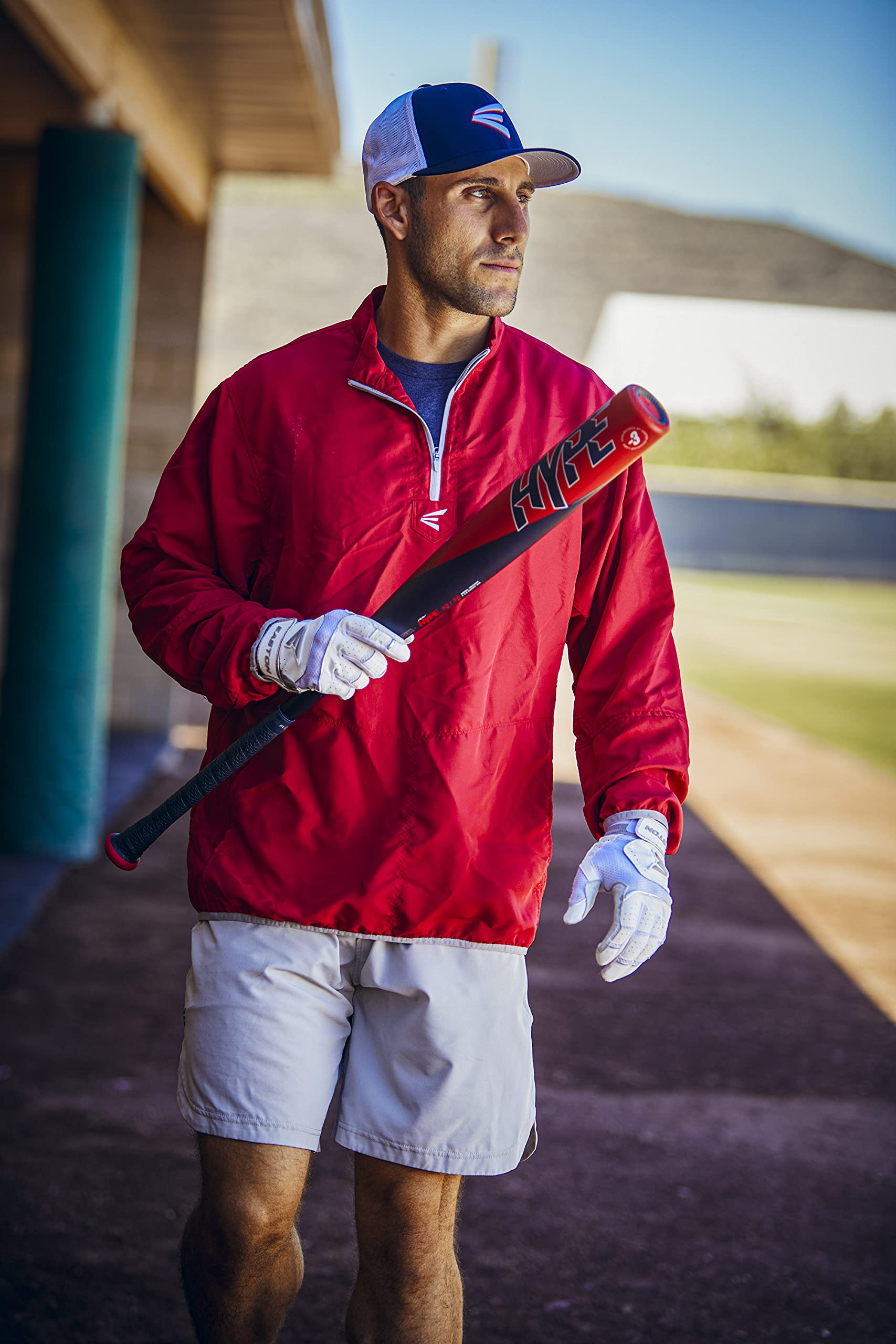 Easton | ALPHA Short Sleeve Cage Jacket | Adult Large | Red