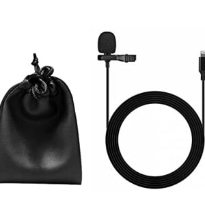 Clip On Plug & Play Lavalier Microphone Lapel Mic Compatible with iPhone for Video Recording, Live Streaming, Vlogging