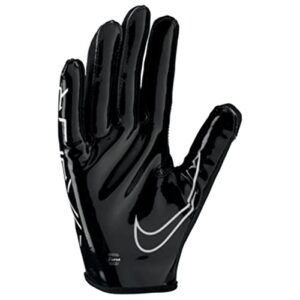 nike youth vapor jet 7.0 football gloves black | black | white youth small