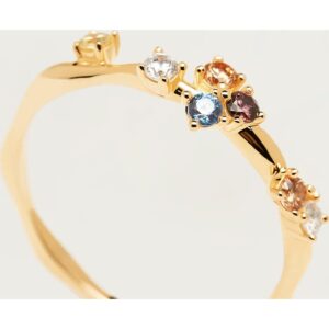 Ring P D Paola five AN01-210-12 gold plated silver