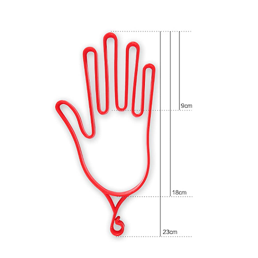 QWEQWE 1 Pair Golf Gloves Stretcher, Plastic Golf Gloves Holder Golf Gloves Keeper Hanger Dryer Shaper Support for Golf Gloves Accessories, Red