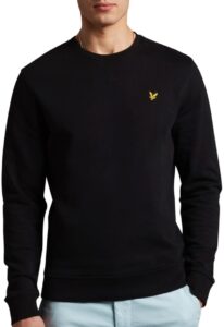 lyle & scott men's logo sweatshirt, black, l