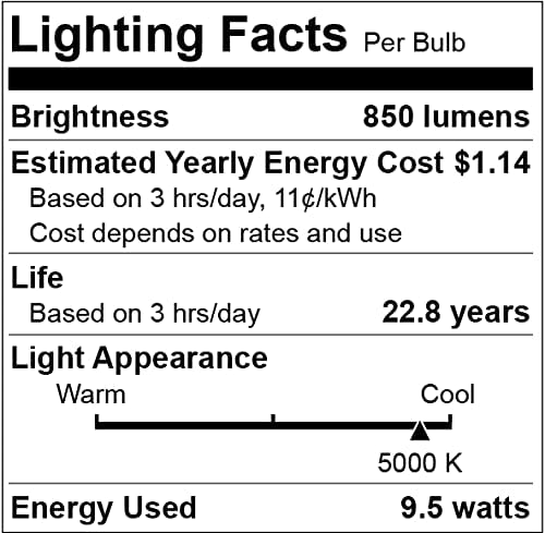 Qualilux Dusk to Dawn Light Bulbs Outdoor, 60W Equivalent, Daylight, Non-Dimmable, LED 9.5W, A19, 2-Pack, HQ-H011