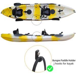 2 Pack Kayak Handles，Kayak Side Handle Mount with Screws and Bungee Paddle Holder Kit for Ocean Kayak Handle Luggage Handle Replacement Parts and Accessories