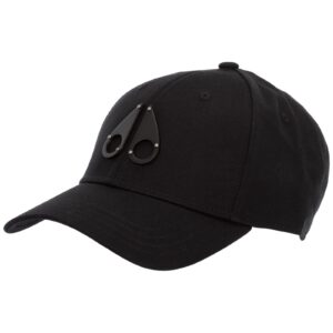 moose knuckles logo cap, black black logo, one size