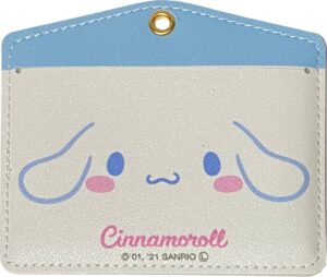 sanrio name ic card pass case holder (face) (cinnamorol)