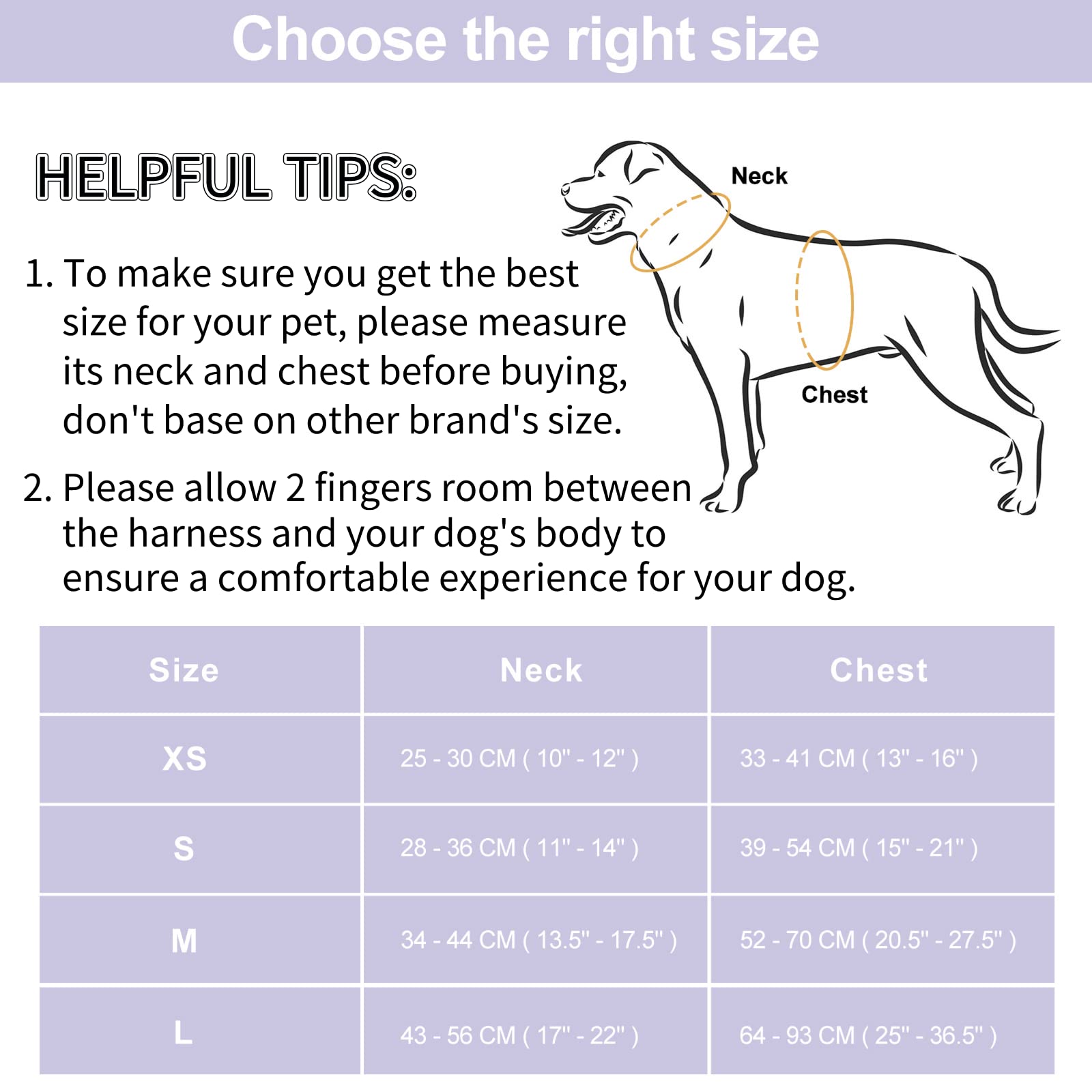 No Pull Lightweight Dog Harness: Adjustable Durable Breathable Mesh Pet Vest Harness with Soft & Comfortable Cushion, for Small Medium Large Dogs (S, Lilac)