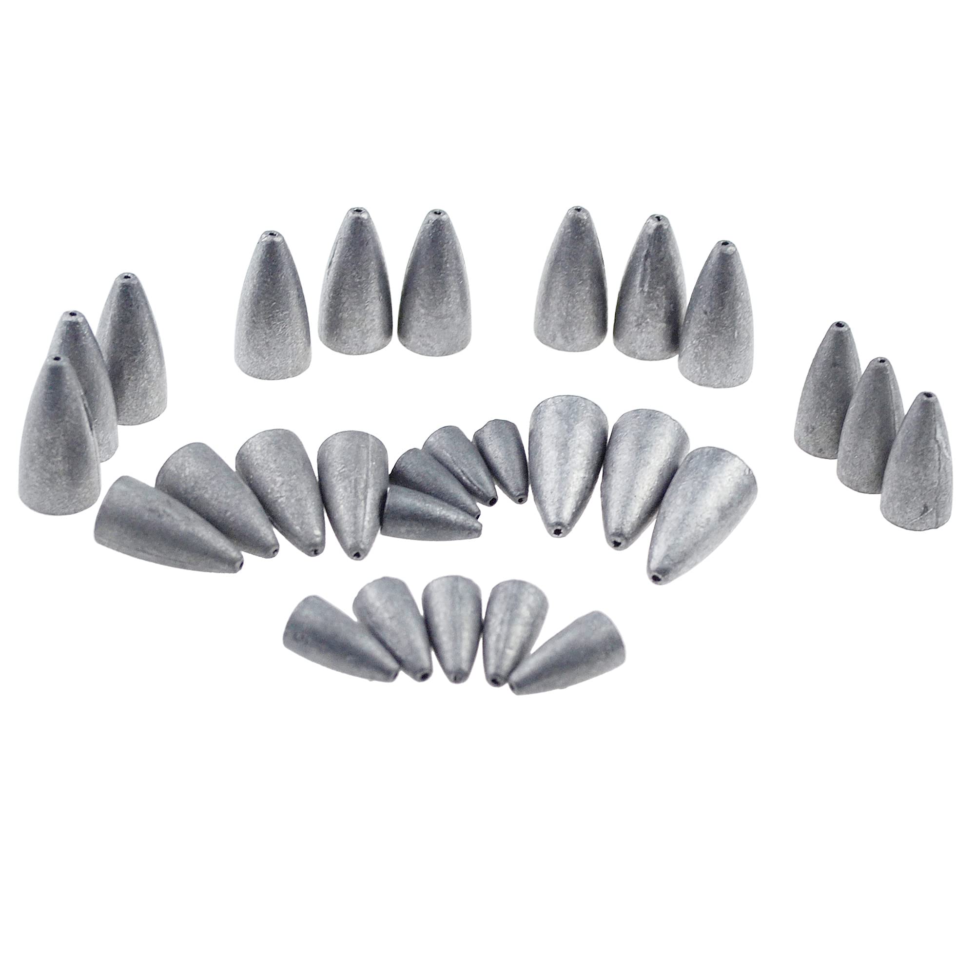 Fishing Bullet Sinker Weight Worm Sinker Fishing Weight,0.07oz/0.125oz/0.178oz/0.25oz/0.357oz/0.5oz,Lead Weight for Bass Fishing Gear Accessories Saltwater