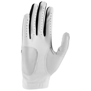 nike dura feel x golf glove for right hand white | white | black large