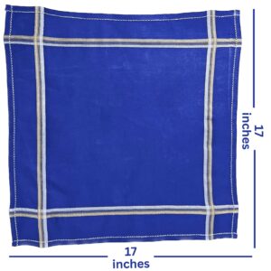 Royal Mart men's handkerchiefs, 100% cotton, hemstitched, 17x17 inches, multi-colored (Pack of 12)