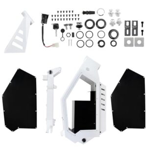 voilamart electric dirt motor bike steel frame diy conversion kit for 3000w-5000w stealth bomber for e dirt bicycle (white)