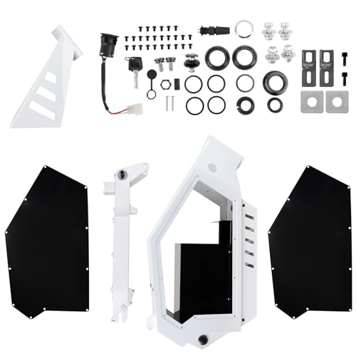 Voilamart Electric Dirt Motor Bike Steel Frame DIY Conversion kit for 3000W-5000W Stealth Bomber for E Dirt Bicycle (White)