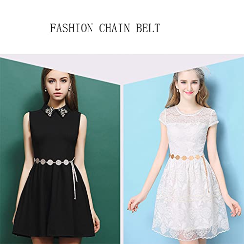 Hollow Round Decor Metal Waist Chain Women Girls Adjustable Body Link Belts Fashion Belly Jewelry for Jeans Dresses Gold