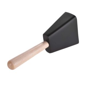 Professional Metal Cowbell with Wooden Handle Mallet Percussion Instrument