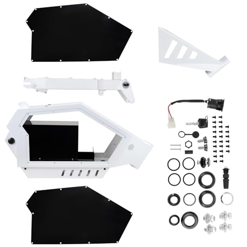 Voilamart Electric Dirt Motor Bike Steel Frame DIY Conversion kit for 3000W-5000W Stealth Bomber for E Dirt Bicycle (White)