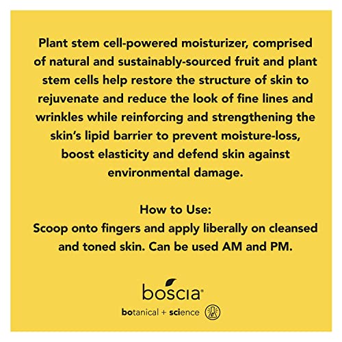 Boscia Plant Stem Cell & Ceramide Barrier-Defense Moisturizer - Vegan, Cruelty-Free, Natural Skin Care - Face Moisturizer with Ceramides, Essential Fatty Acids & More - For All Skin Types - 1.7 fl oz