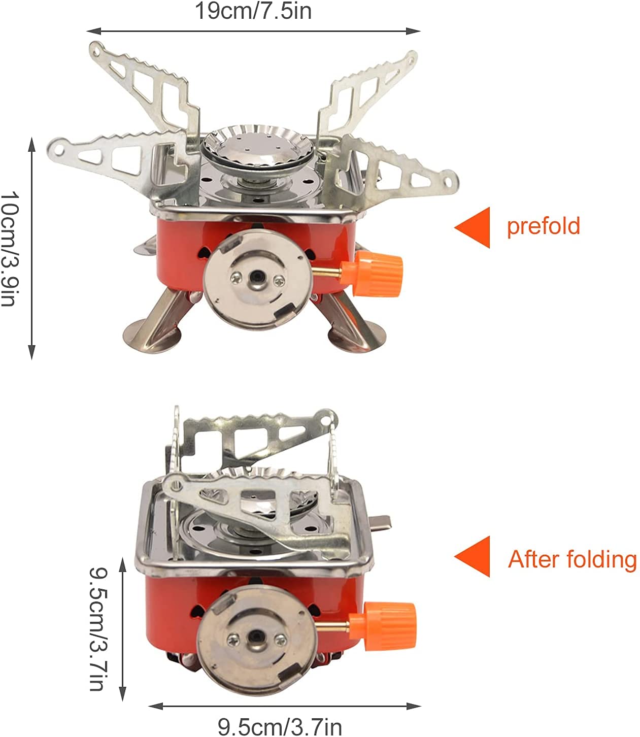 Portable Camping Gas Stove, Ultralight Backpacking Stove Folding Outdoor Camping Stove with Carry Case for Hiking, Camping, Outdoor Cooking, Picnic, BBQ